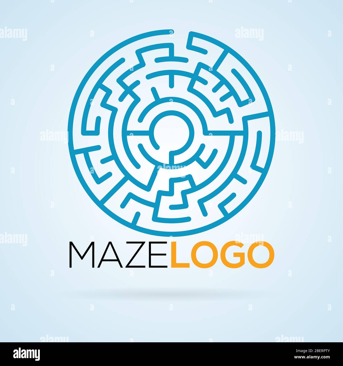 maze labyrinth logo template. vector illustration Stock Vector Image ...