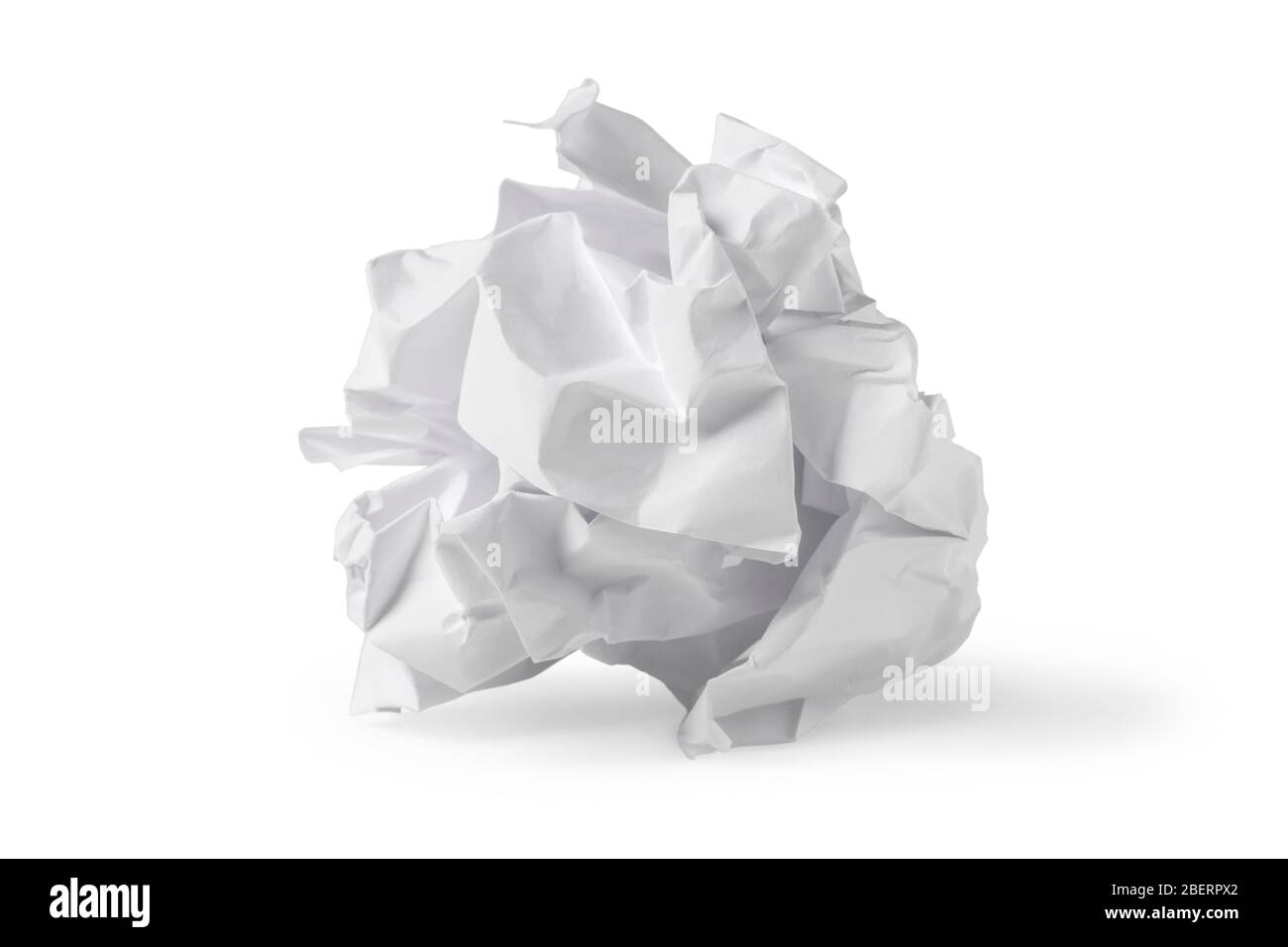 Crumpled clean white paper sheet isolated on white Stock Photo - Alamy