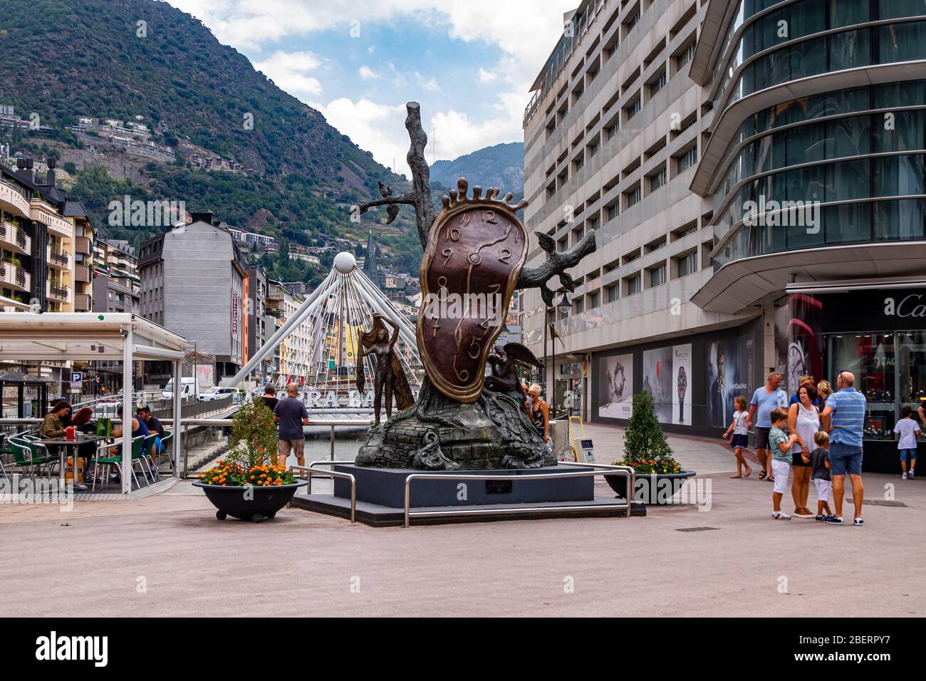 Landmark of Andorra La Vella, capital of Andorra Stock Photo - Alamy
