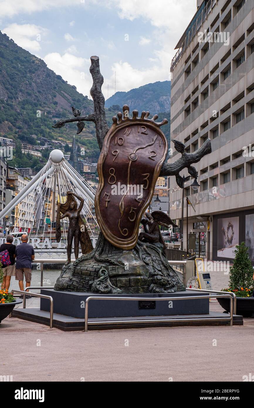 Landmark of Andorra La Vella, capital of Andorra Stock Photo - Alamy