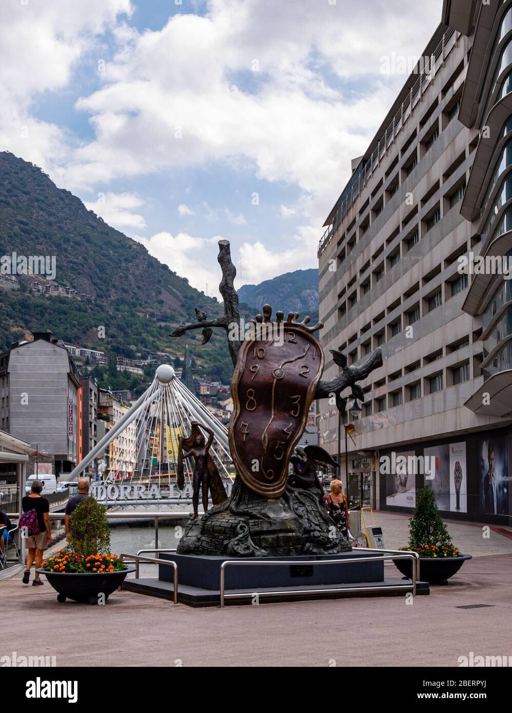 Landmark of Andorra La Vella, capital of Andorra Stock Photo - Alamy