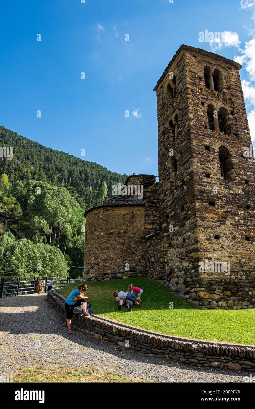 Landmark of Andorra La Vella, capital of Andorra Stock Photo - Alamy