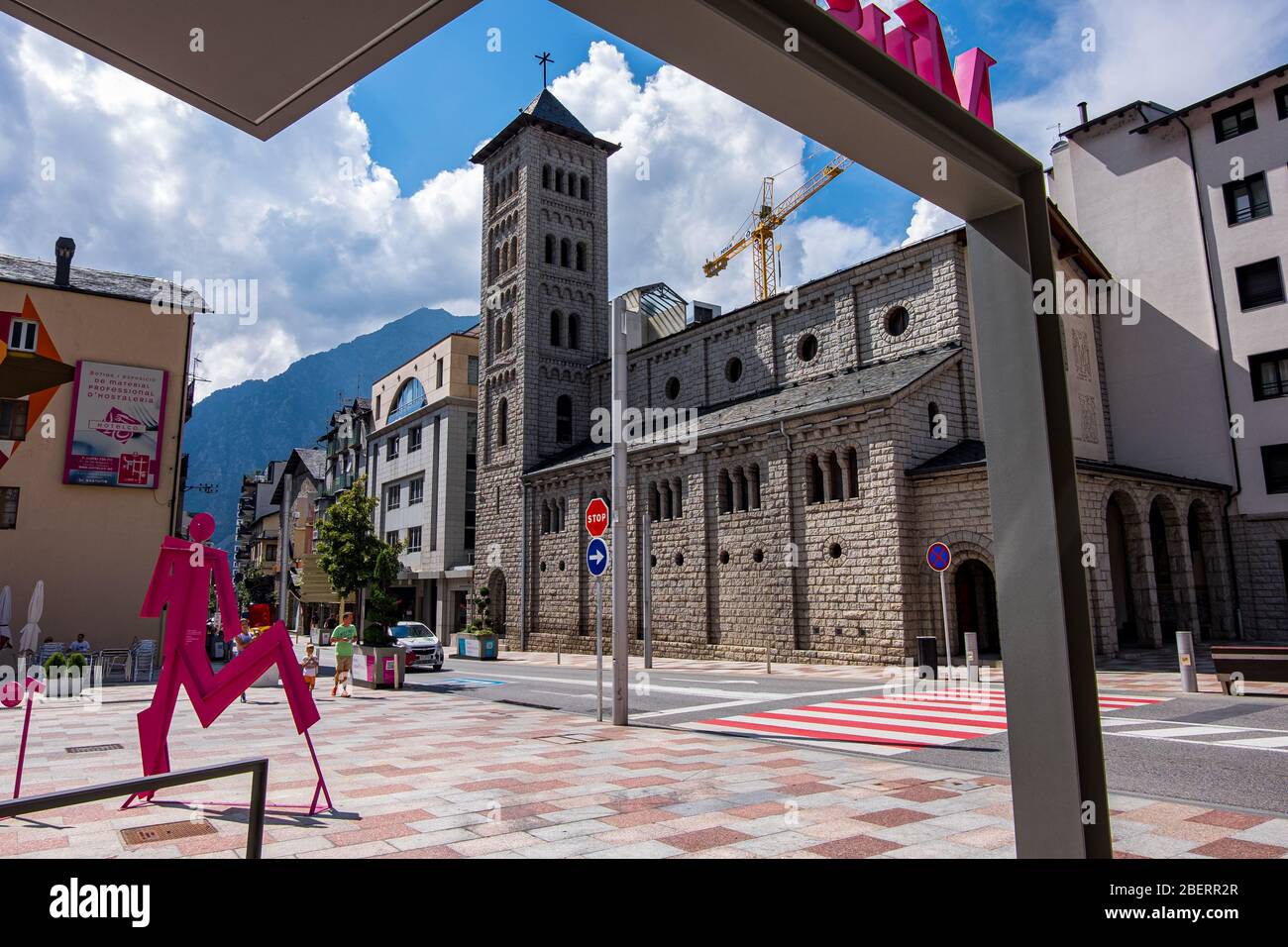 Landmark of Andorra La Vella, capital of Andorra Stock Photo - Alamy