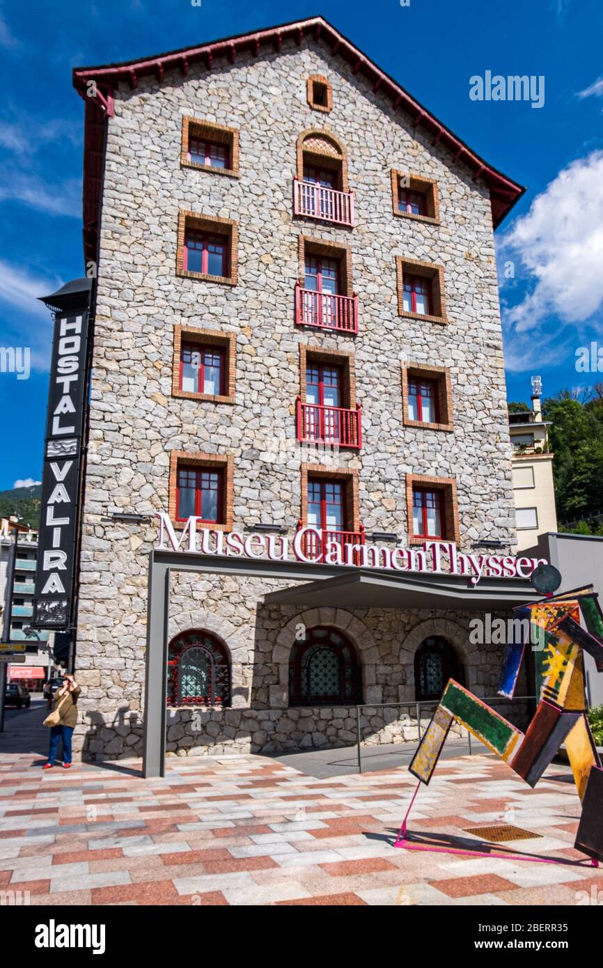 Landmark of Andorra La Vella, capital of Andorra Stock Photo - Alamy