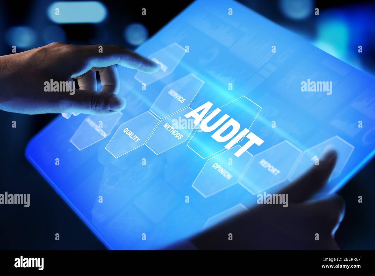 Audit - official financial examination for business as concept on ...