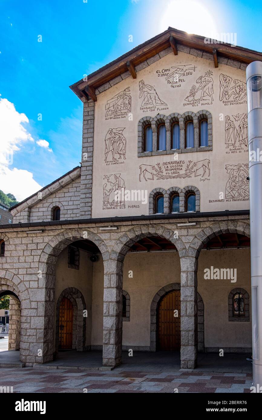 Landmark of Andorra La Vella, capital of Andorra Stock Photo - Alamy