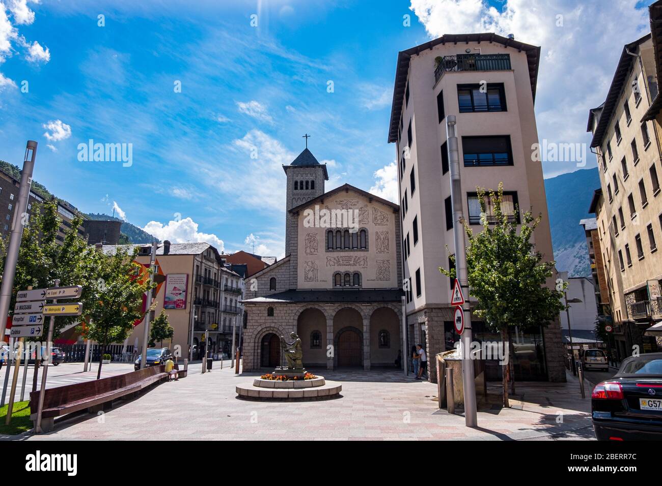 Landmark of Andorra La Vella, capital of Andorra Stock Photo - Alamy