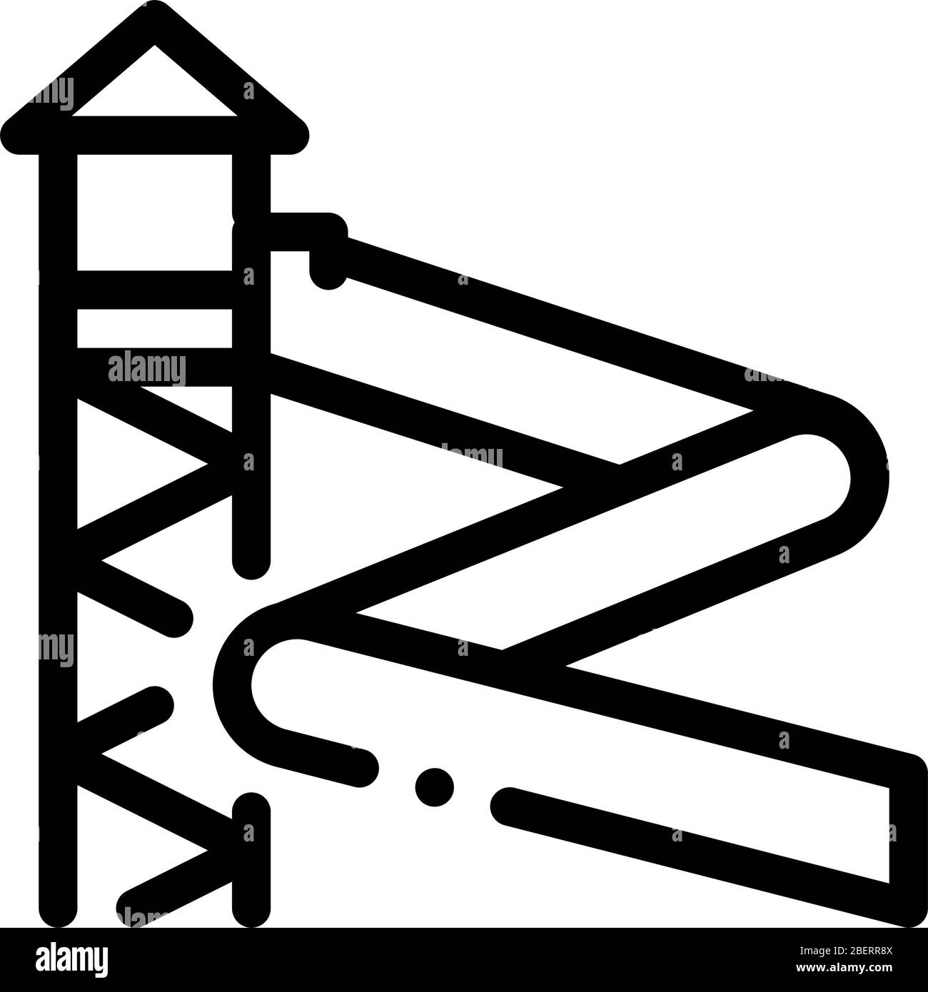 water slide icon vector outline illustration Stock Vector Image & Art ...