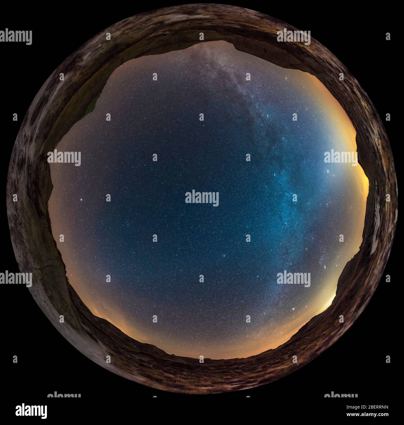 Spring sky panorama with Milky Way and constellations at Dinosaur ...