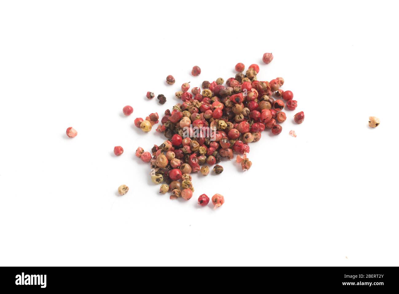 Brazilian Pink Pepper. Close-up Photo isolated on white background ...