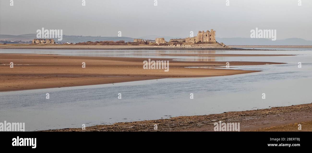 Piel Castle on Piel Island near Barrow-in-Furness in Cumbria viewed at ...