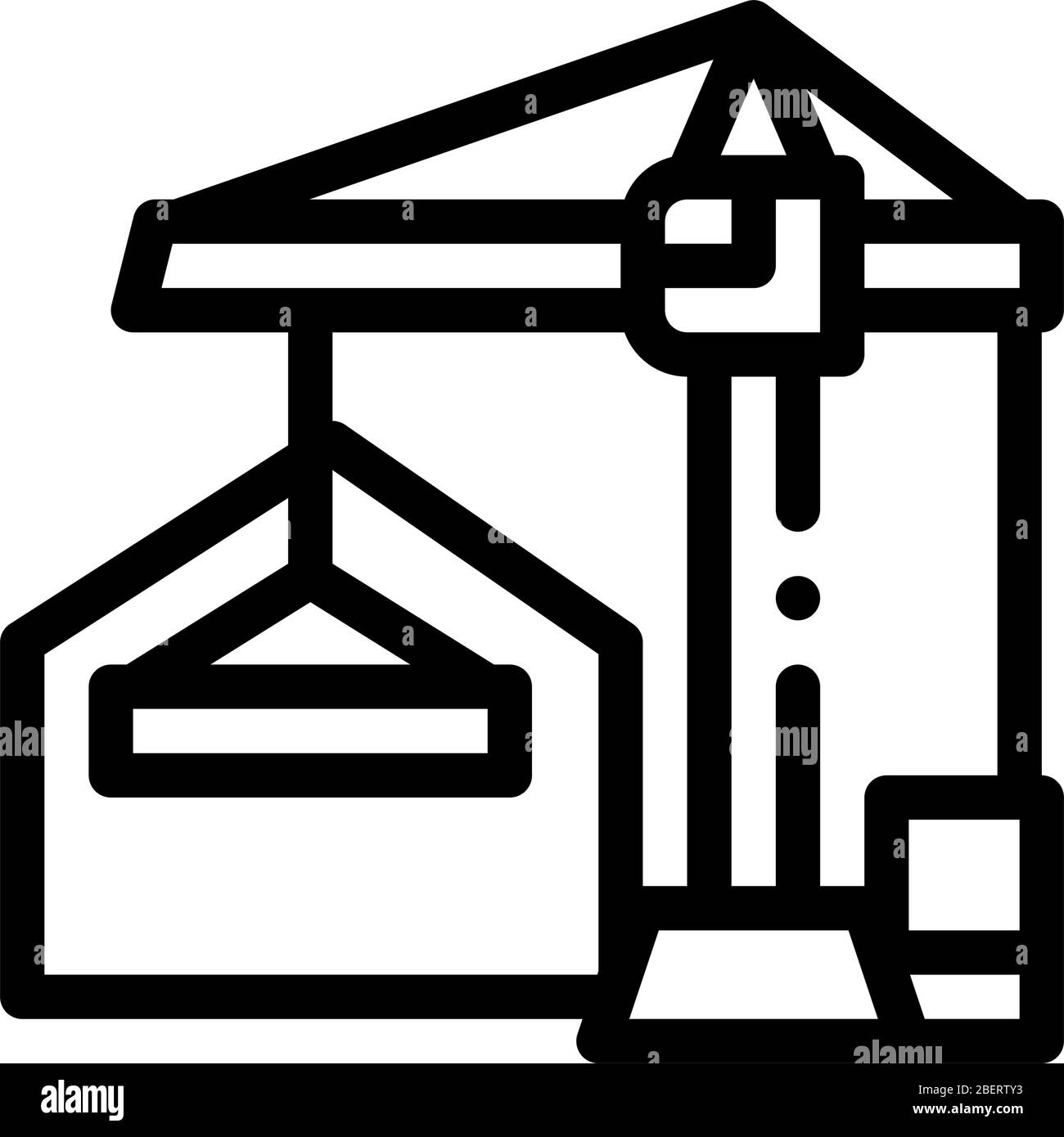 cargo crane icon vector outline illustration Stock Vector Image & Art ...