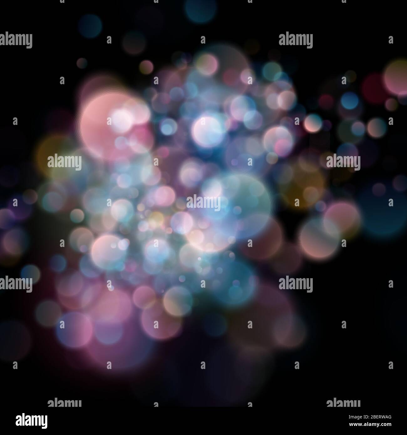 Abstract defocused circular color bokeh on dark background. EPS 10 ...