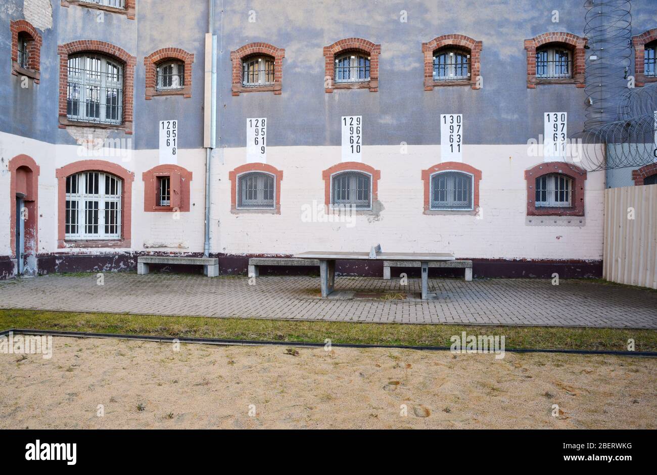 Yard inside a former prison Stock Photo - Alamy