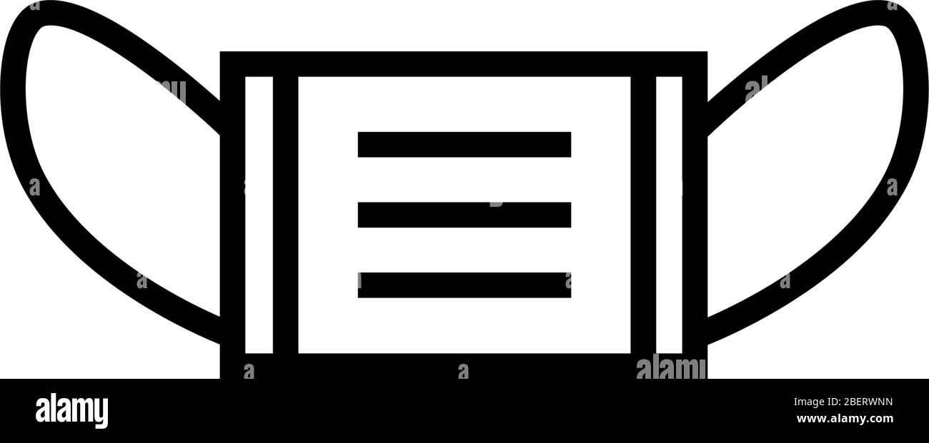 medical mask icon vector outline design Stock Vector Image & Art - Alamy