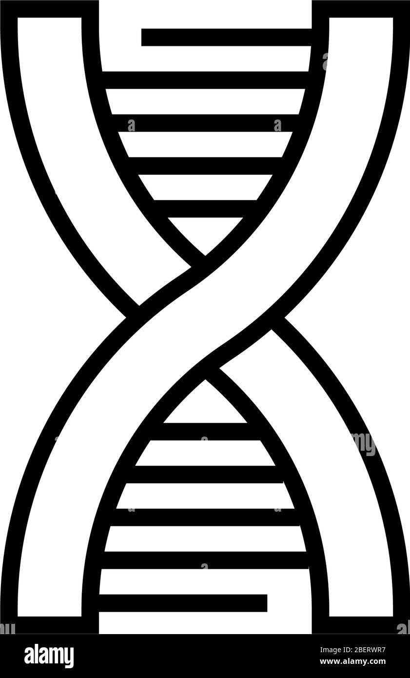 dna icon outline design vector Stock Vector Image & Art - Alamy