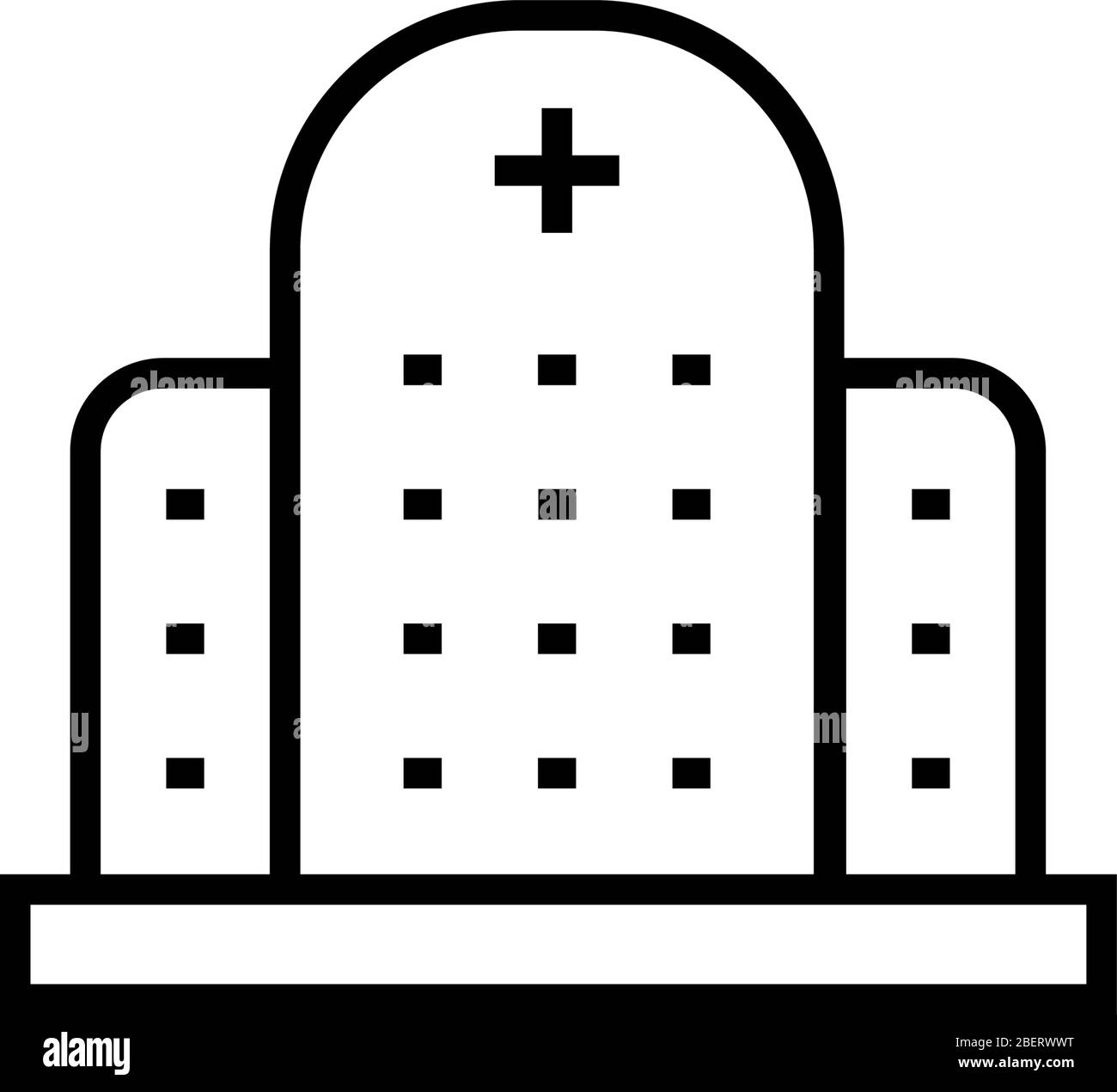 hospital icon vector outline design Stock Vector Image & Art - Alamy