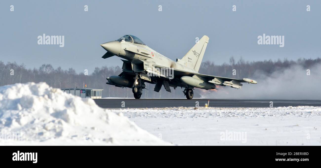 Italian Air Force Eurofighter Typhoon during NATO Baltic Air Policing ...