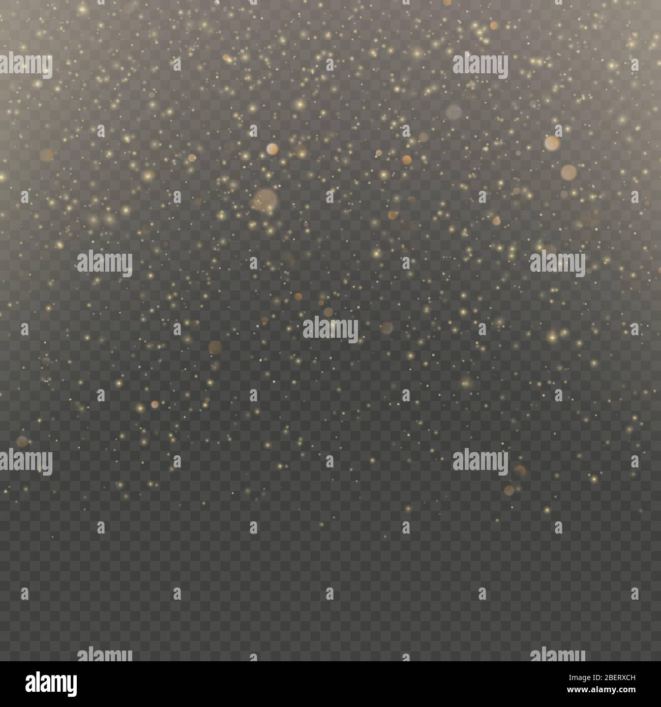 Particles overlay effect glitter of gold glowing magic shine and star ...
