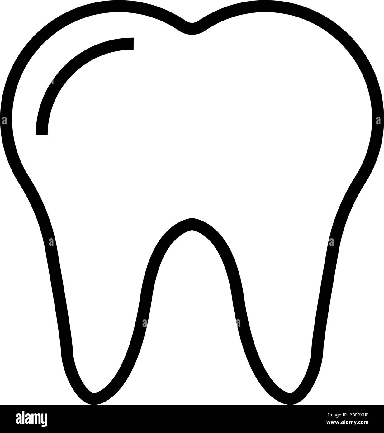 tooth icon vector outline design Stock Vector Image & Art - Alamy