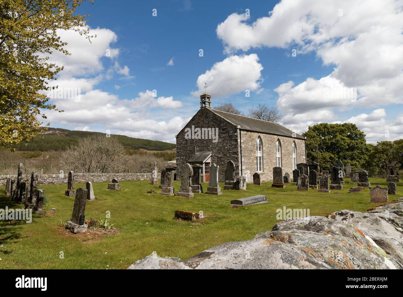 Wide angle view of Struan Church 4 miles north of Blair Atholl in ...