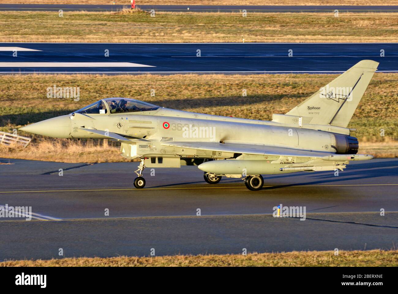 Italian Air Force Eurofighter Typhoon on the runway in Norway Stock ...