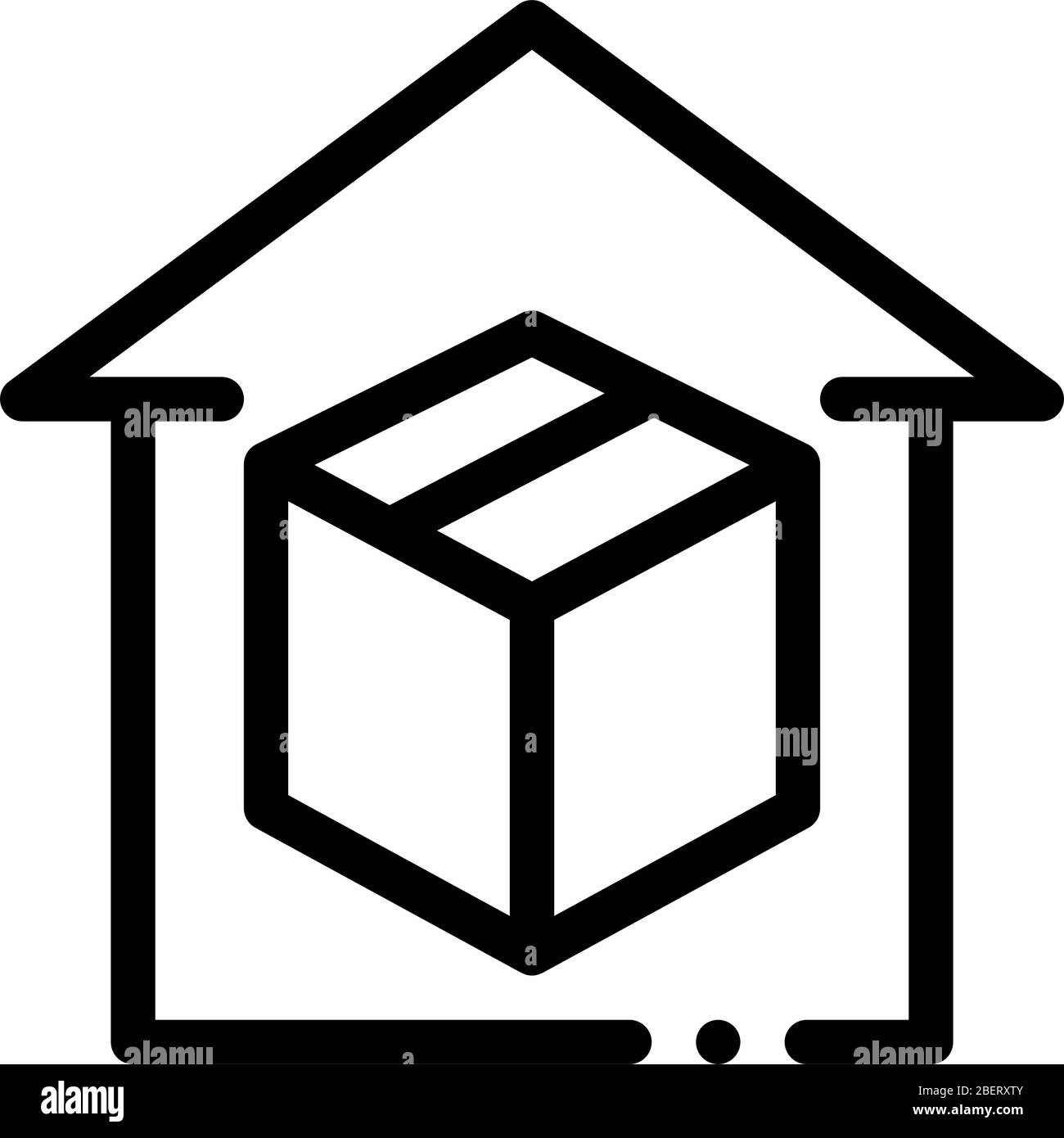 sending parcel icon vector outline illustration Stock Vector Image ...