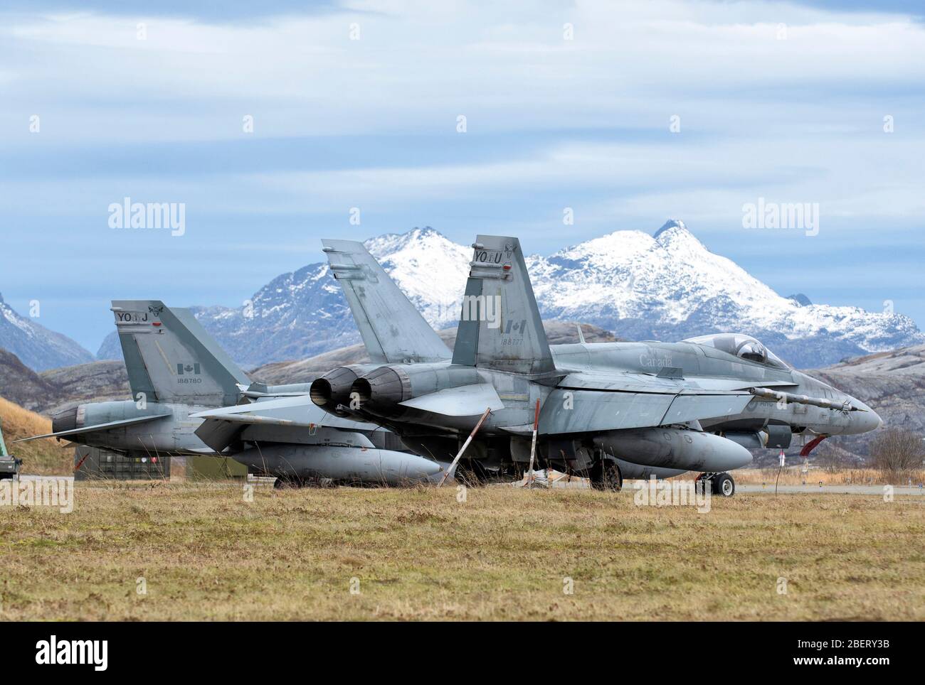 Royal Canadian Air Force CF-188 aircraft, Norway Stock Photo - Alamy