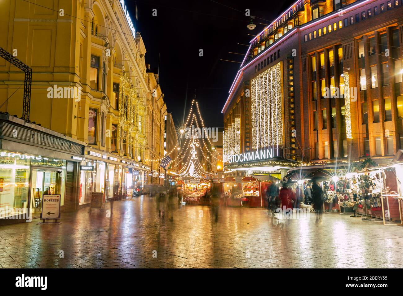 Christmas market decorations in helsinki street,Finland Stock Photo - Alamy