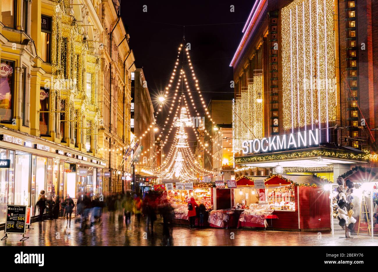 Christmas market decorations in helsinki street,Finland Stock Photo - Alamy