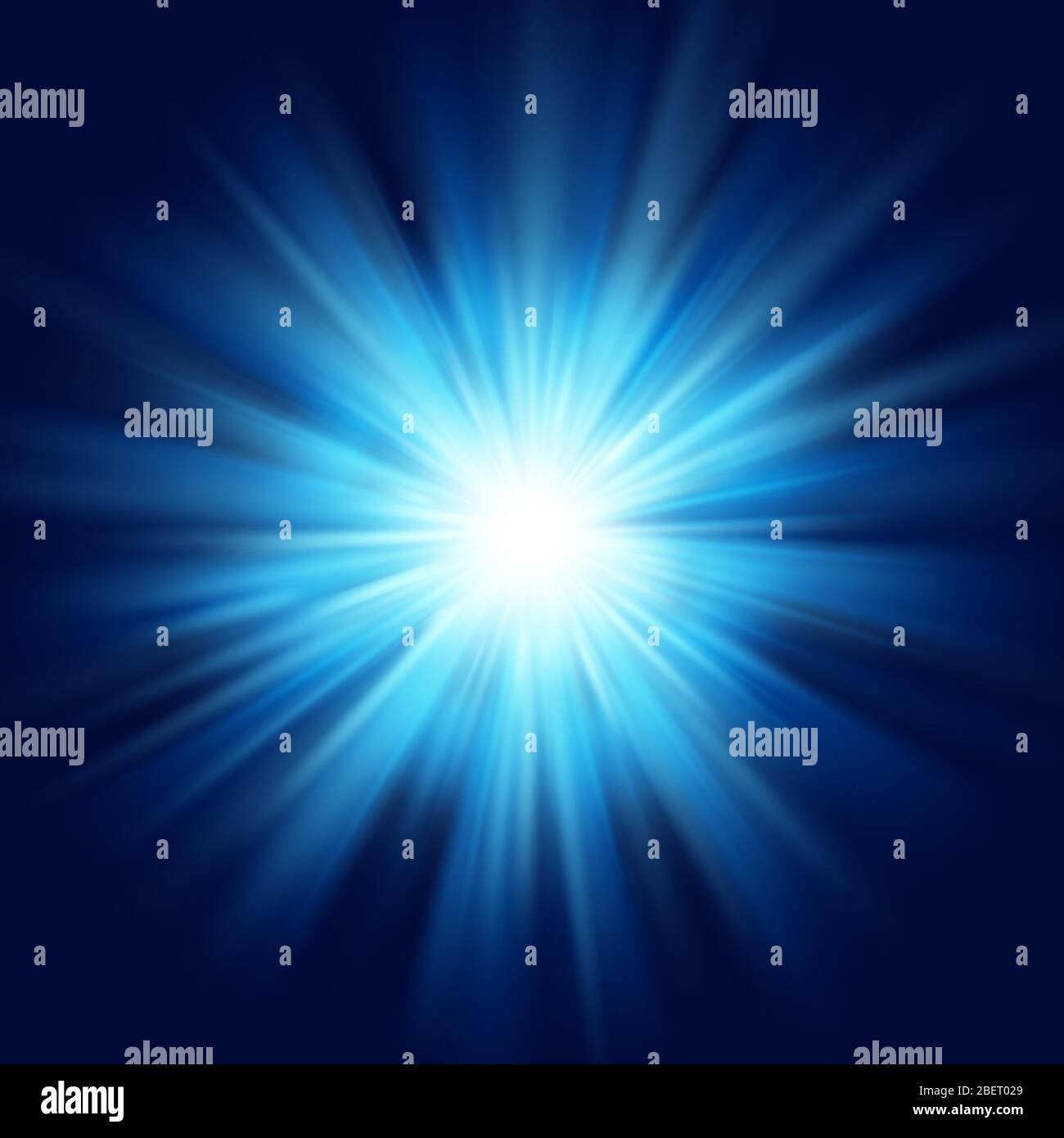 Deep blue glow star burst flare explosion transparent light effect. EPS ...