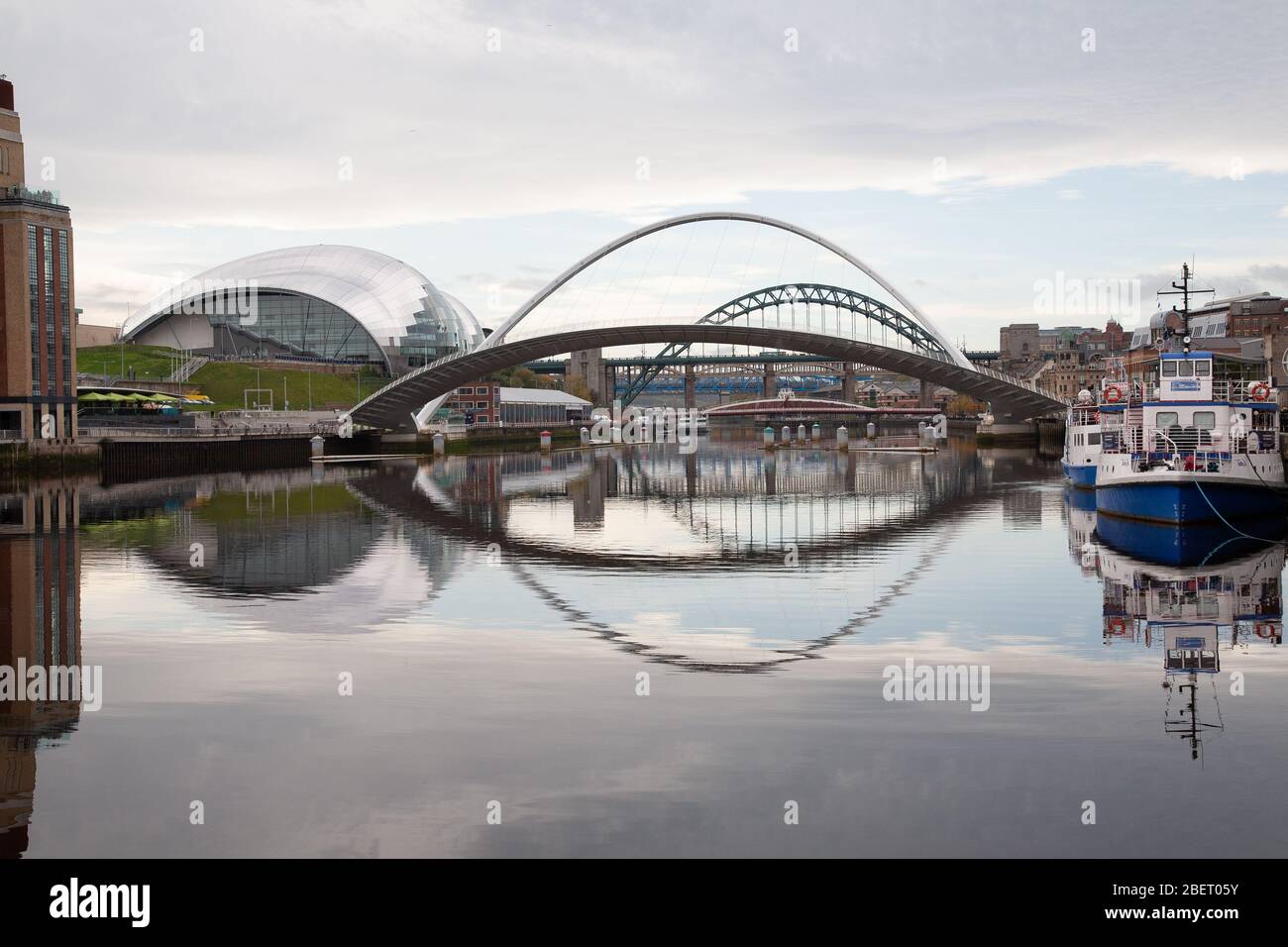 Newcastle and Gateshead view of bridges Stock Photo - Alamy