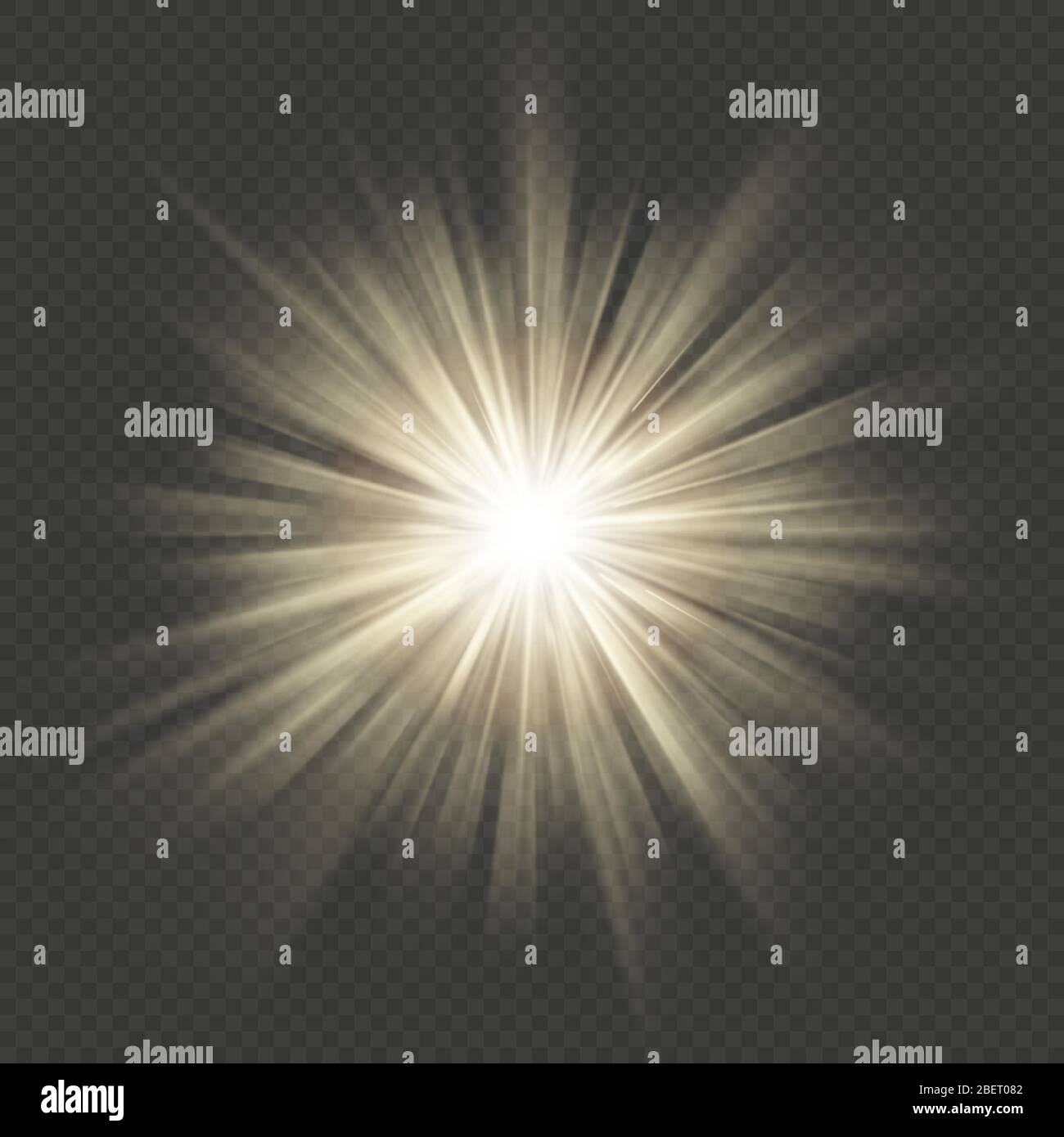 Warm glow star burst flare explosion transparent light effect. EPS 10 ...