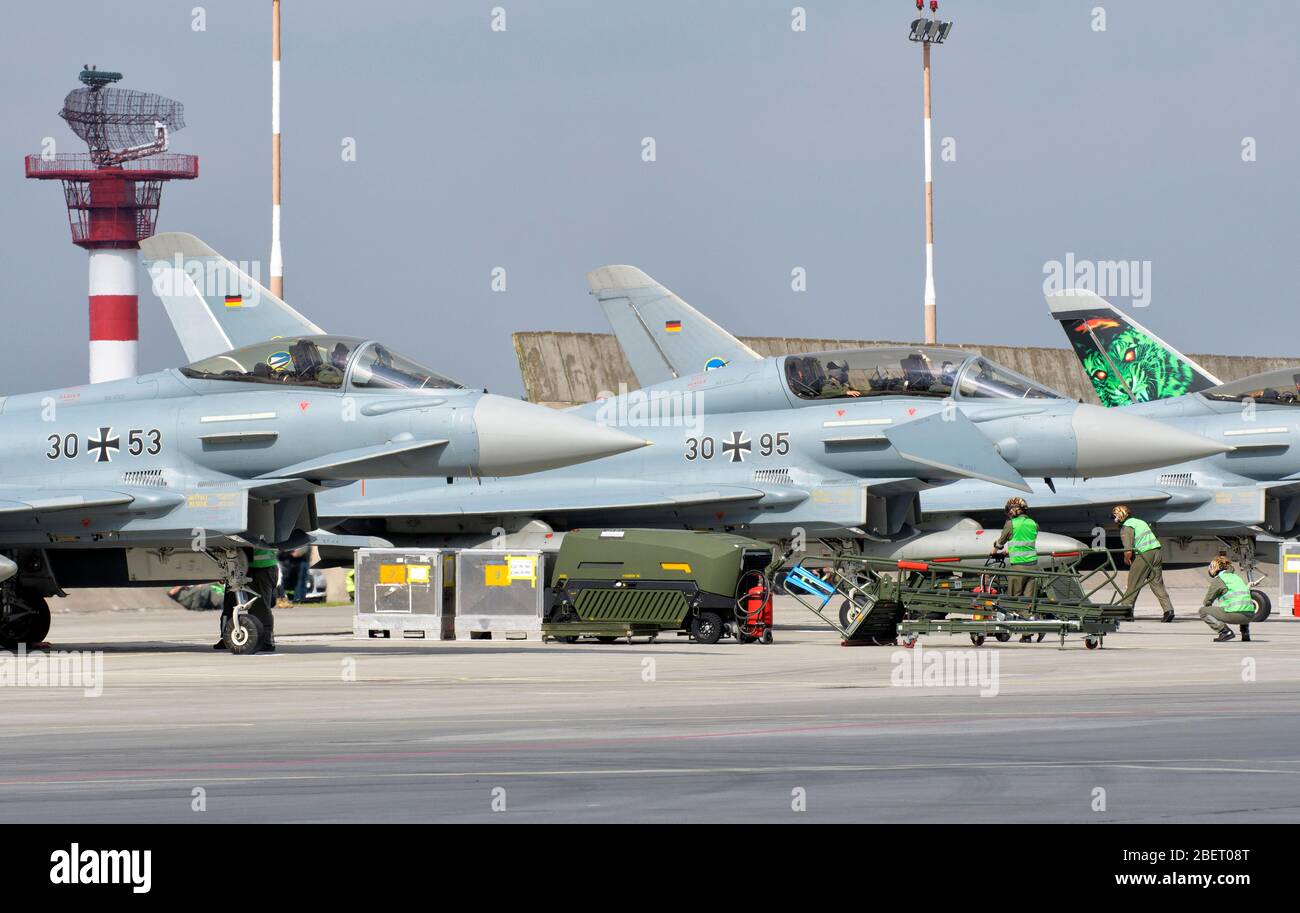 German Air Force Eurofighter aircraft during Exercise NATO Tiger Meet ...