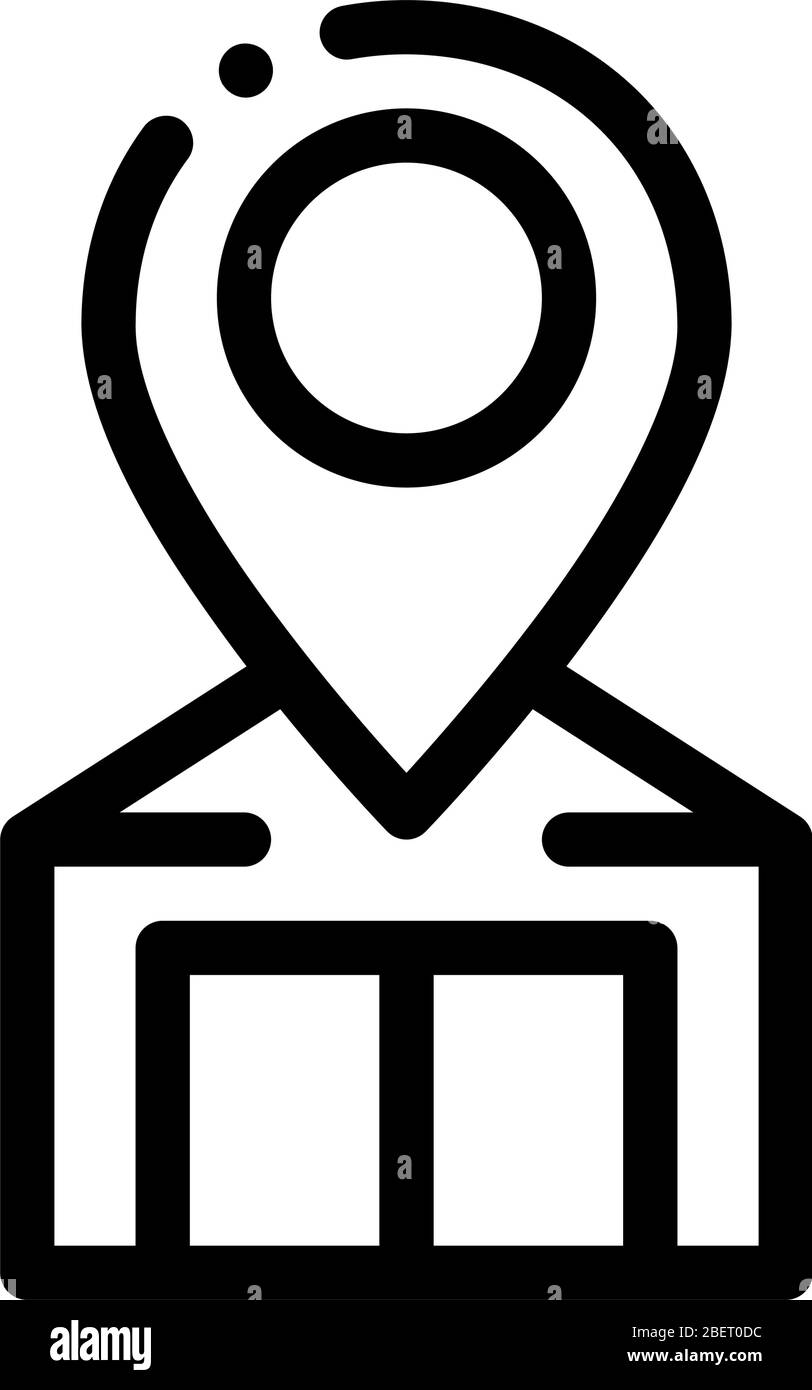 home geolocation icon vector outline illustration Stock Vector Image ...