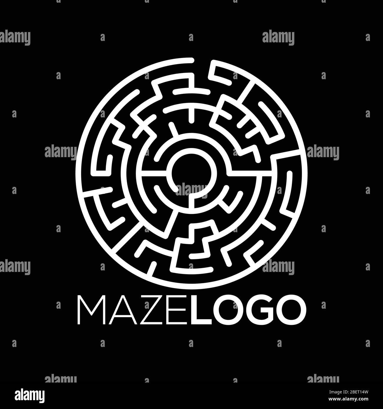 maze labyrinth logo template. vector illustration Stock Vector Image ...