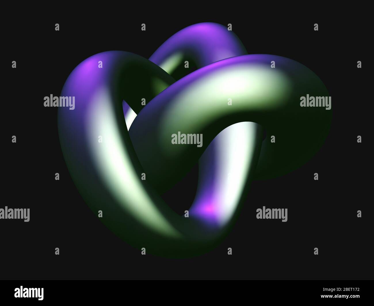 3D metallic knot isolated on black background Stock Vector Image & Art ...