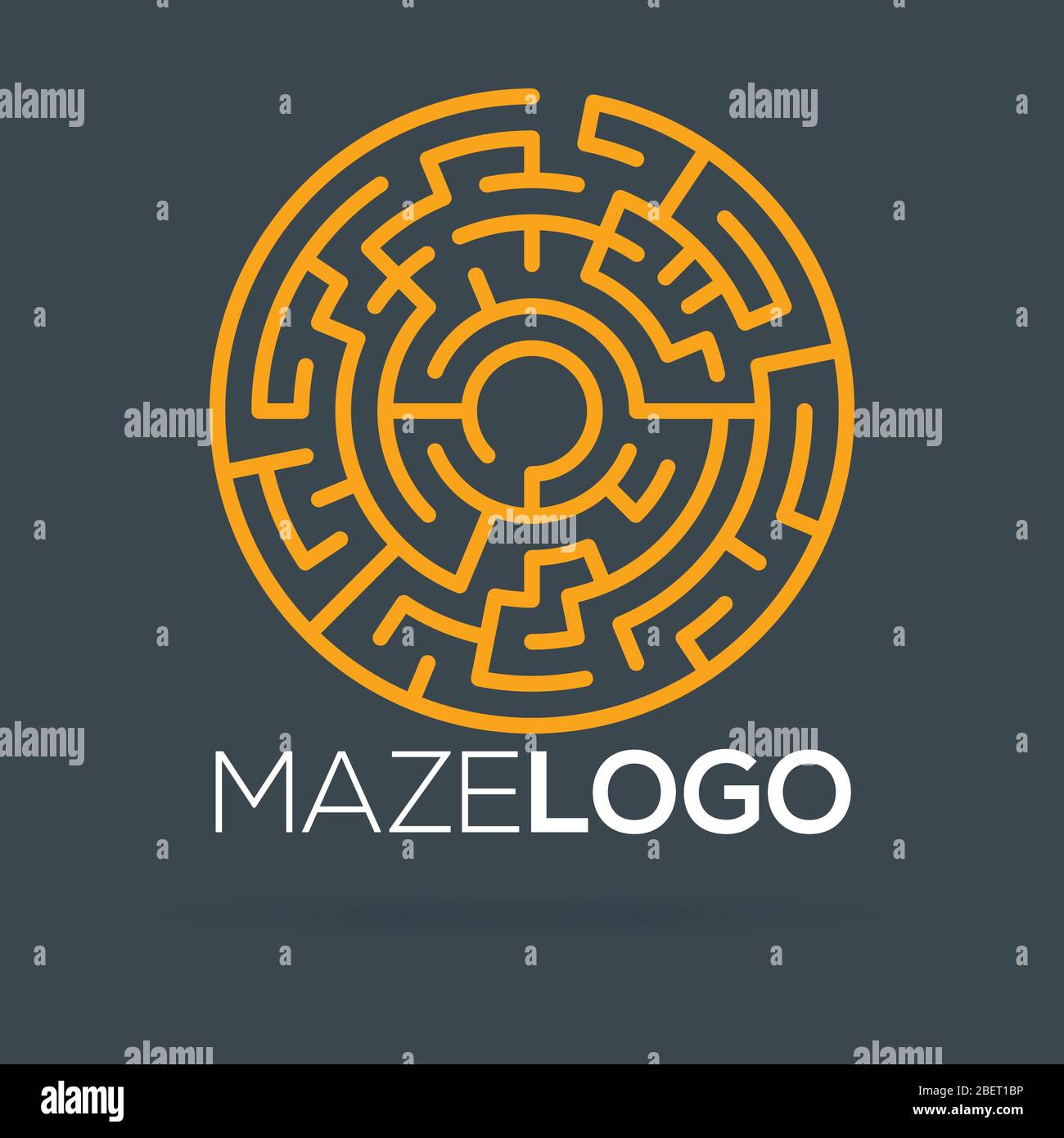 maze labyrinth logo template. vector illustration Stock Vector Image ...