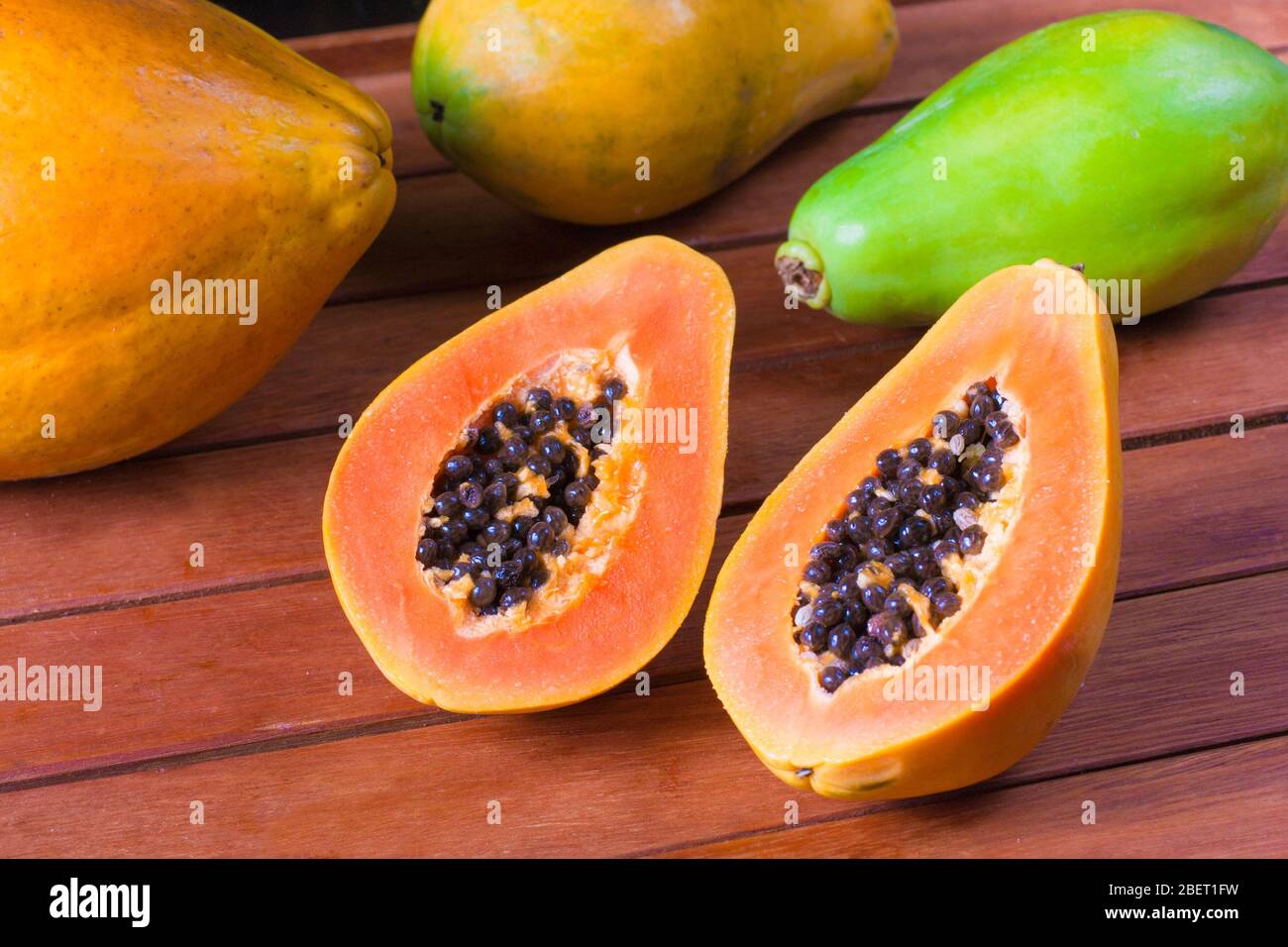 Tropical Fresh Fruits. Mamao Papaya and formosa Stock Photo - Alamy