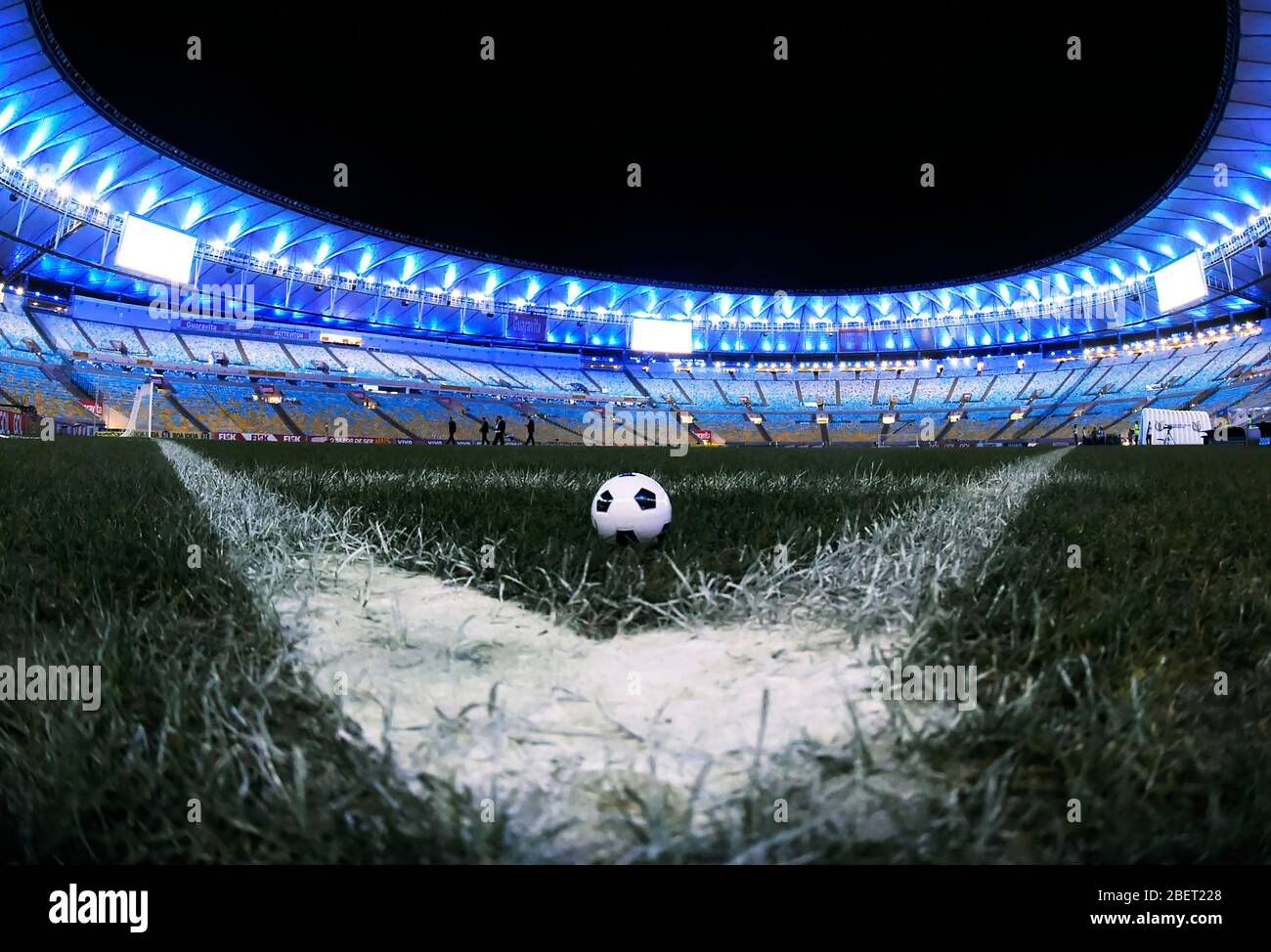 small soccer ball. Remembering the closure of the stadiums due to the ...