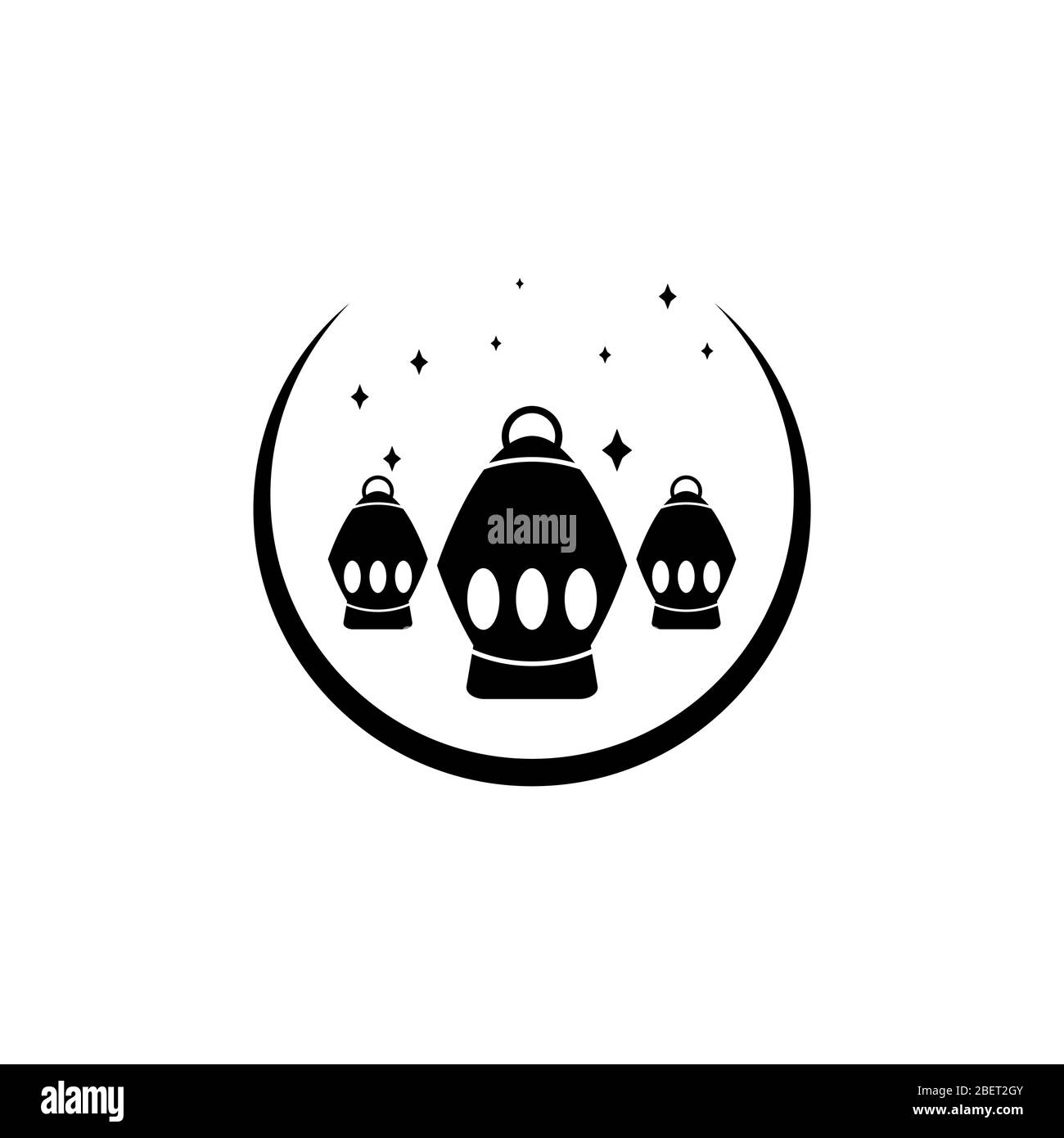 islamic lantern icon vector template illustration Stock Vector Image ...