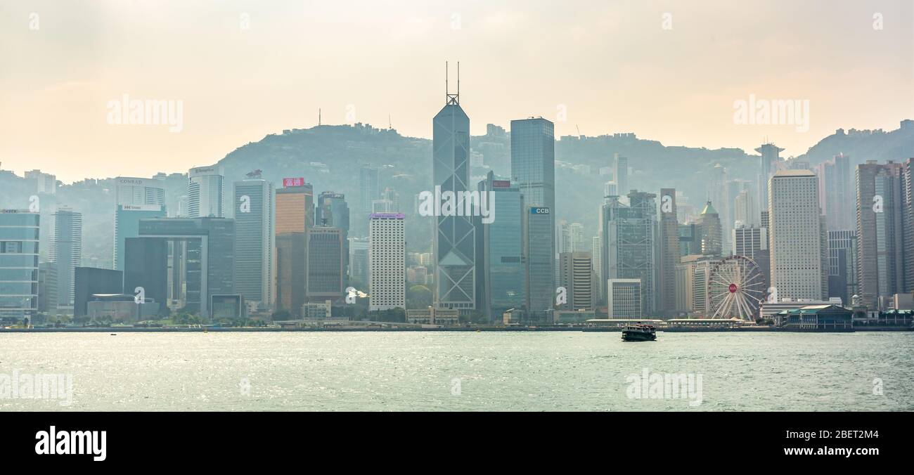 Hong Kong skyline, View From Victoria Harbour Stock Photo - Alamy