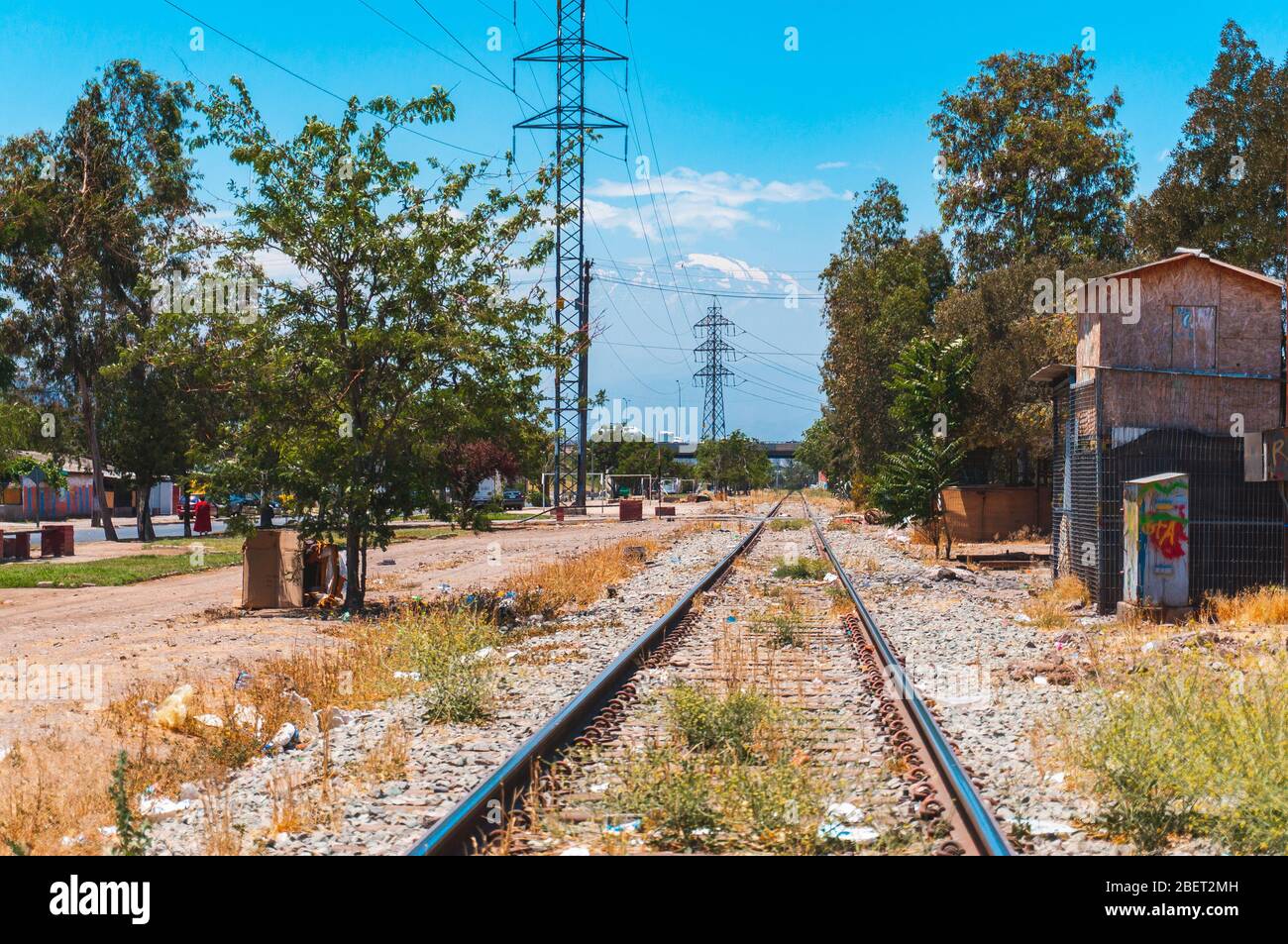 SANTIAGO, CHILE - DECEMBER 2015: A railway in Estación Central Stock ...