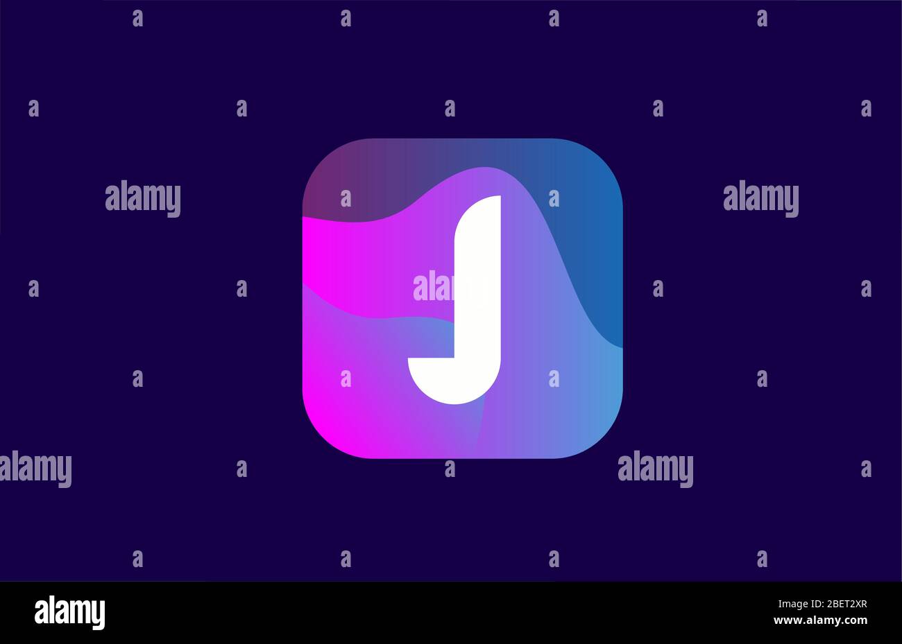 pink blue J alphabet letter logo icon design for company and business ...