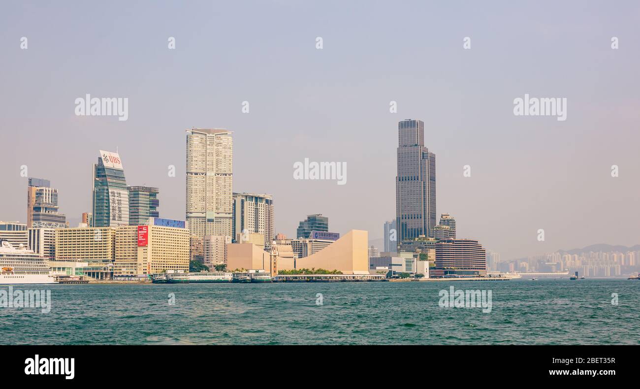 Hong Kong skyline, View From Victoria Harbour Stock Photo - Alamy