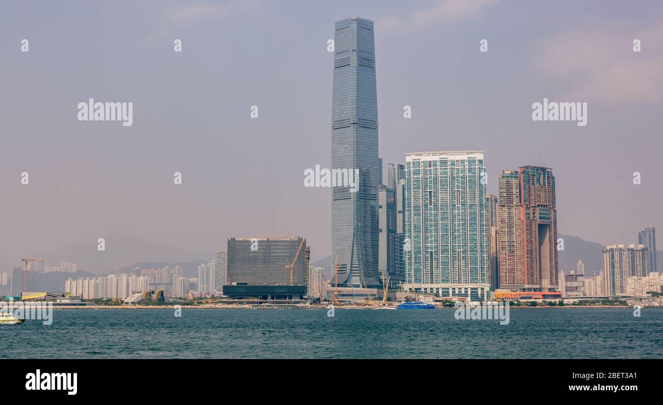 Hong Kong skyline, View From Victoria Harbour Stock Photo - Alamy
