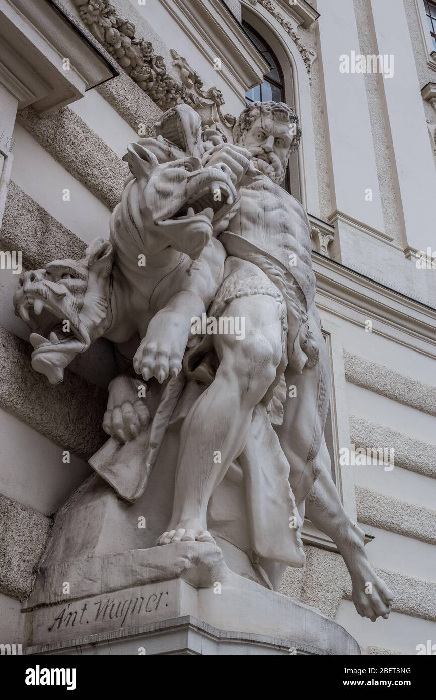 Cerberus Hercules Sculpture