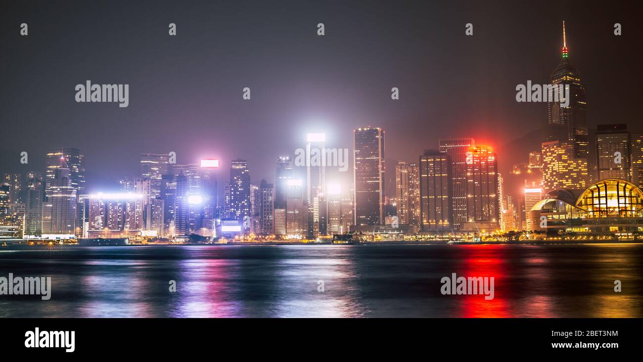 Kowloon night view hi-res stock photography and images - Alamy