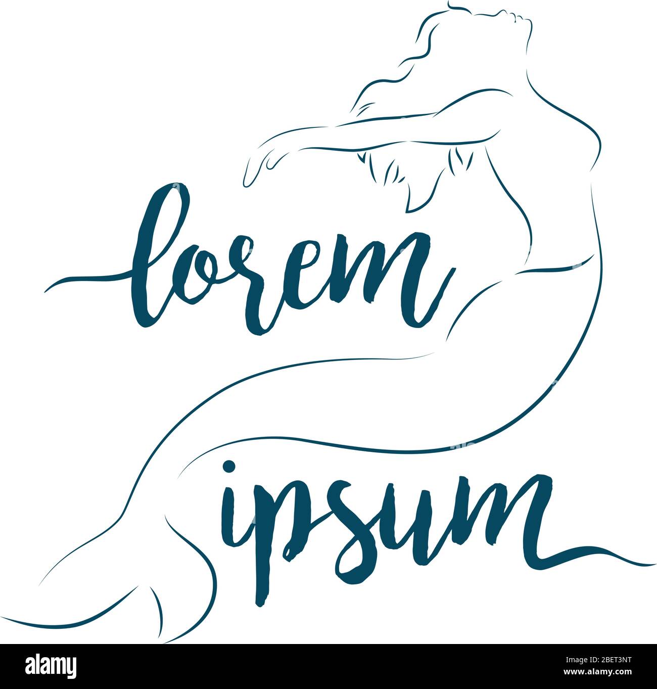 mermaid, vector graphic design element Stock Vector Image & Art - Alamy