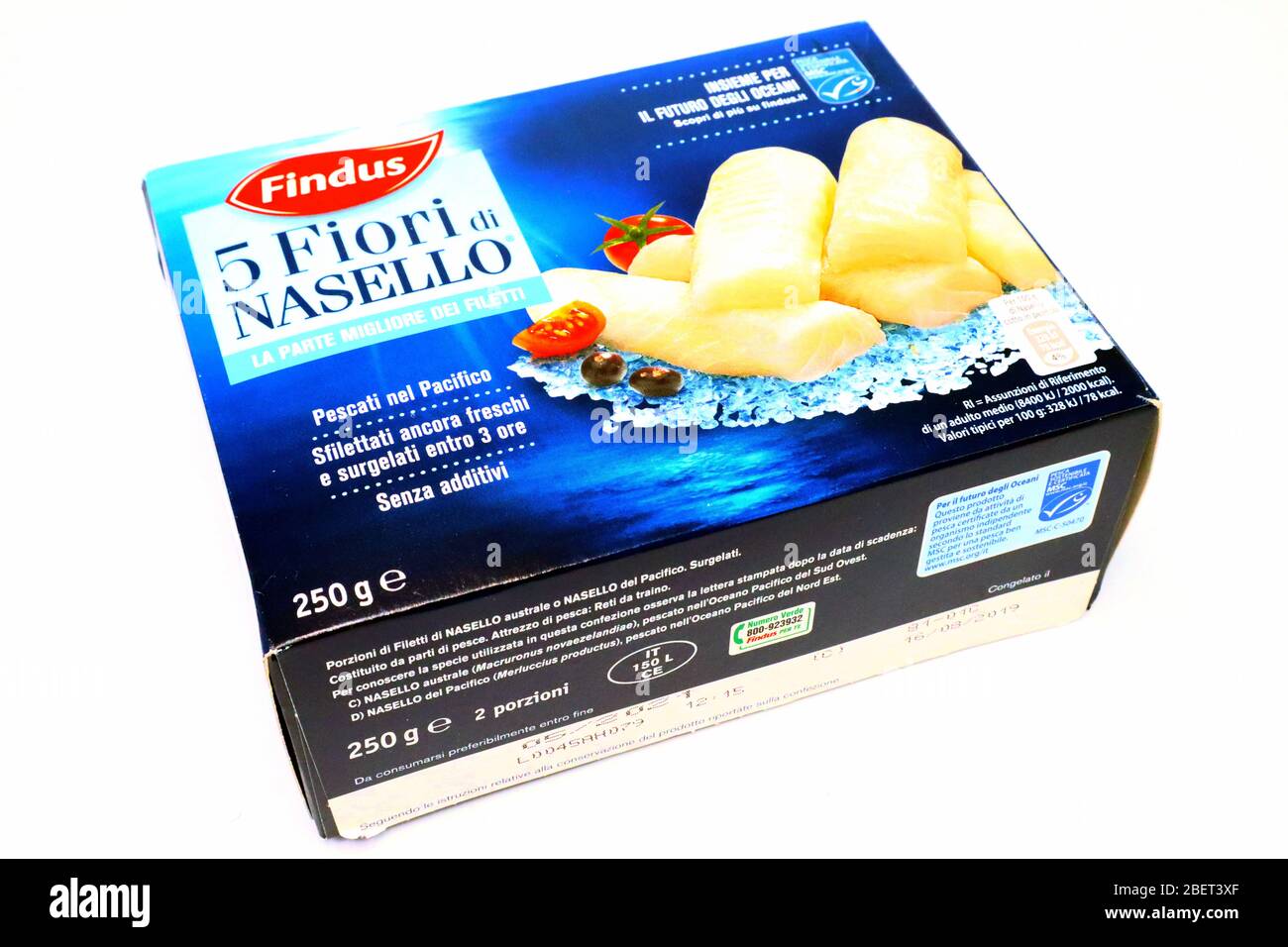 FINDUS Hake fillet. Findus is a frozen food brand of Nomad Foods Group ...